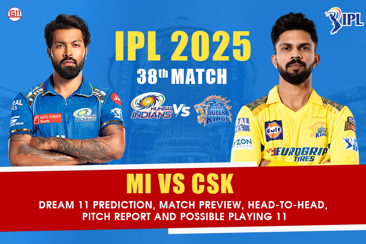 MI vs CSK 38th Match IPL 2025: Dream 11 Prediction, Match Preview, Head-to-Head, And Pitch Report