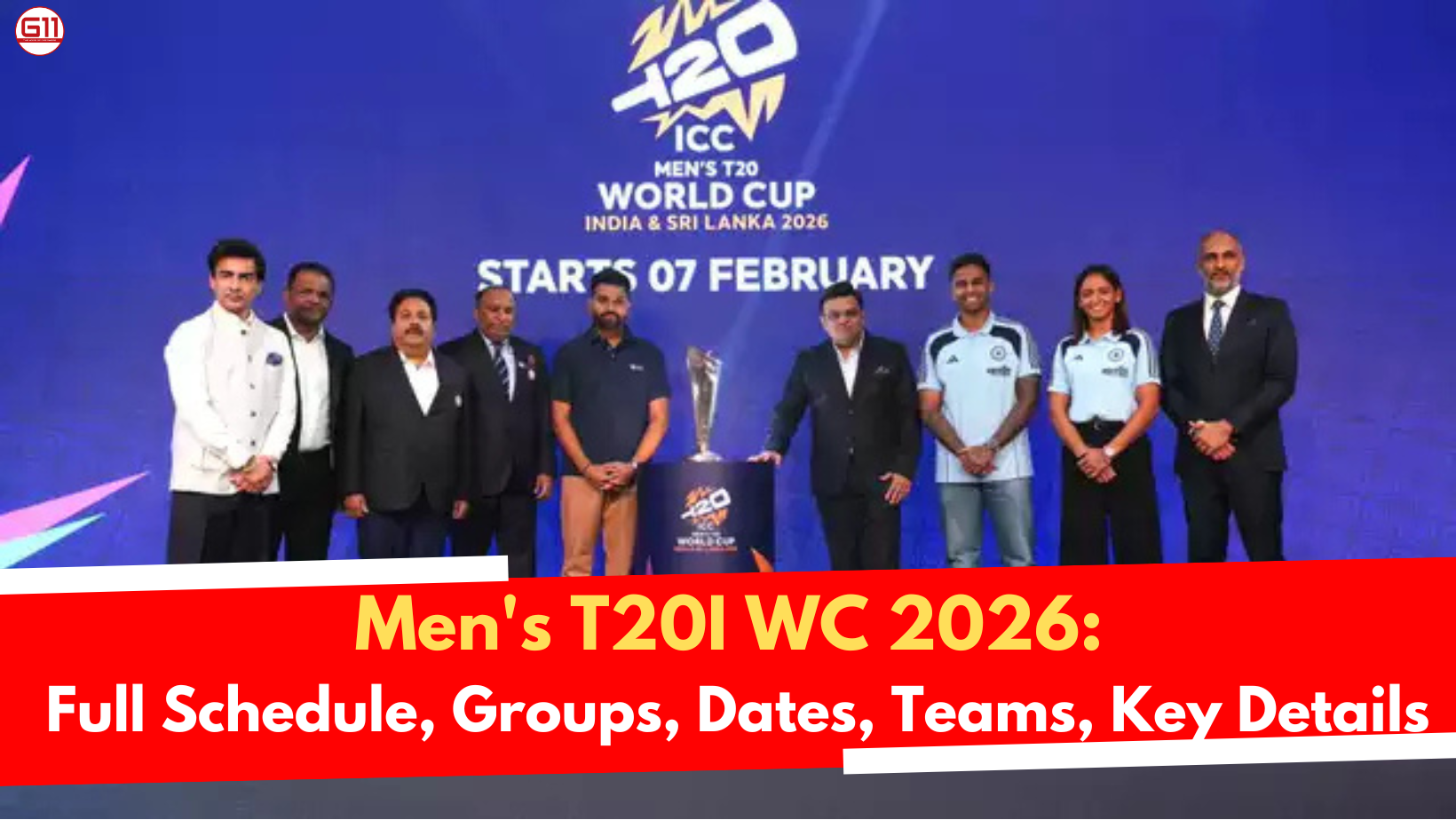 Men's T20I WC 2026: Full Schedule, Groups, Dates, Teams, Key Details
