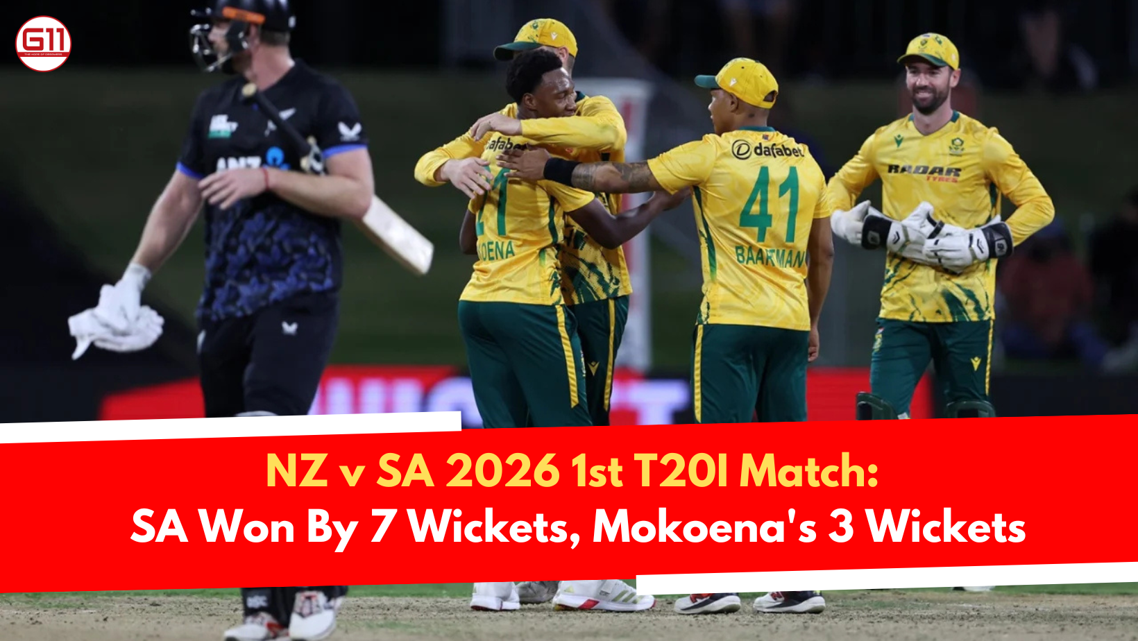 NZ v SA 2026 1st T20I Match: SA Won By 7 Wickets, Mokoena's 3 Wickets