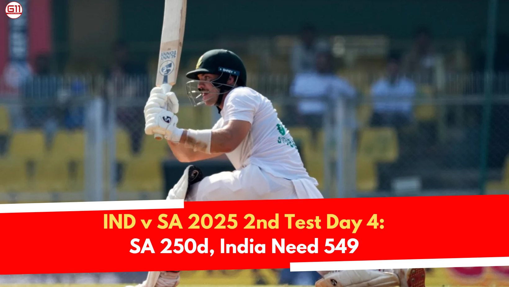 IND v SA 2025 2nd Test Day 4: SA 250d, India Need 549 Runs