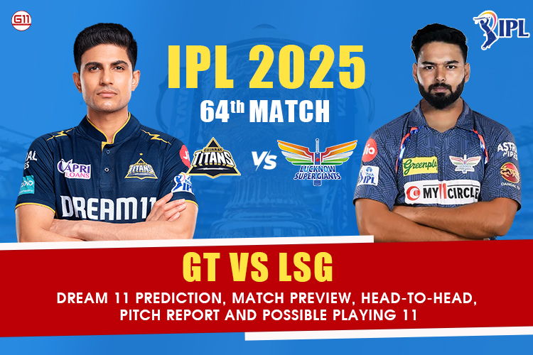GT vs LSG 64th Match IPL 2025: Dream 11 Prediction, Match Preview, Head-to-Head, And Pitch Report