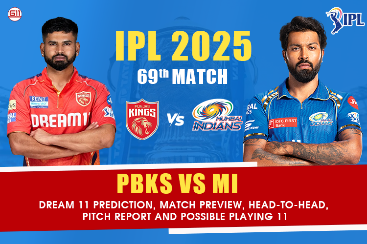 PBKS vs MI 69th Match IPL 2025: Dream 11 Prediction, Match Preview, Head-to-Head, And Pitch Report